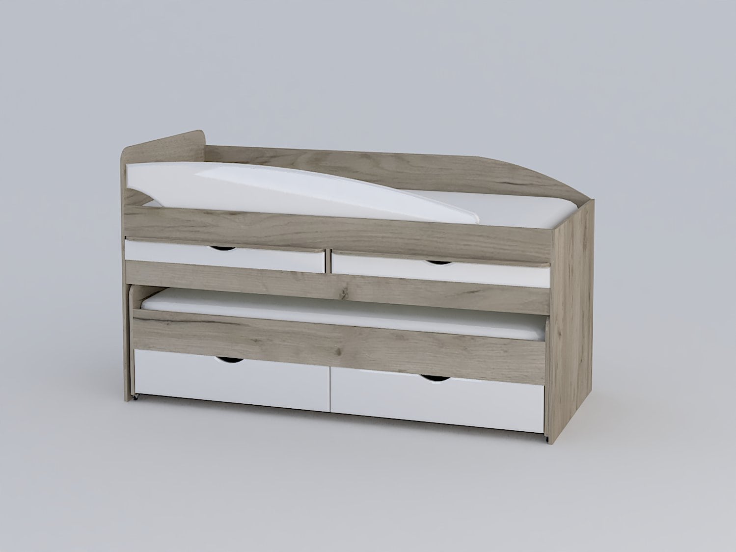 Легло сандвич без стълба Савана - бял гланц ︽ Онлайн на Цена 627,00 лв ...