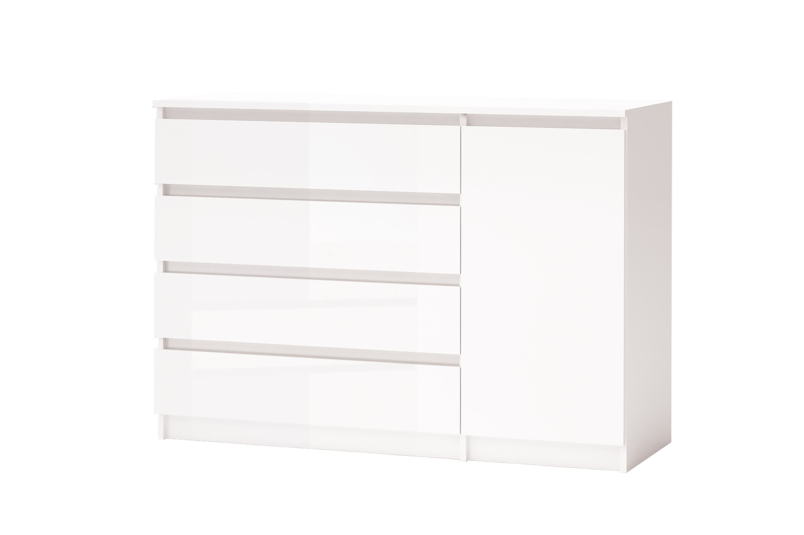 Скрин Лео 7 - бял гланц ︽ Онлайн на Цена 274,00 лв. - ХОП Мебели