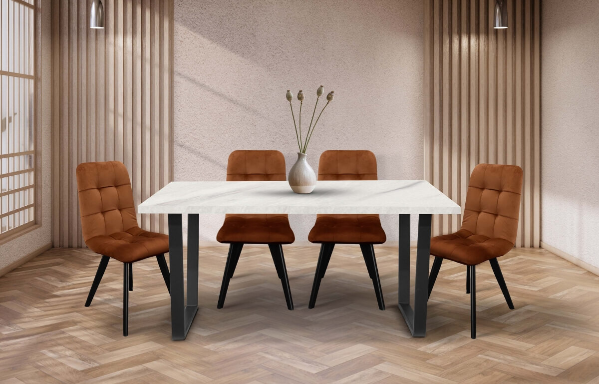 Трапезна маса Пабло TR 160/90 - бял мрамор ︽ Онлайн на Цена 556,00 лв ...